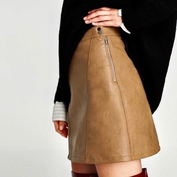 Zara Faux Leather Skirt